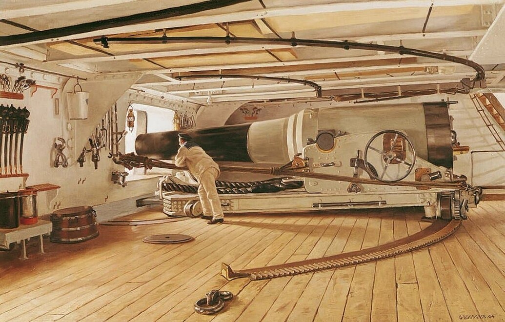 270mm ship gun in a Central Battery ironclad,1880 - Giza Community