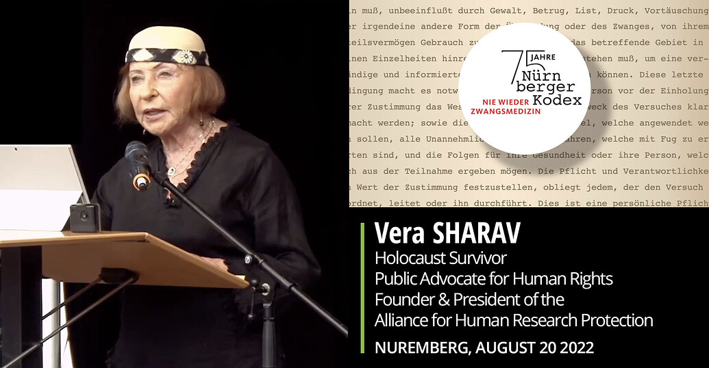 Vera Sharav “Unless All of Us Resist, Never Again is Now” - Giza Community