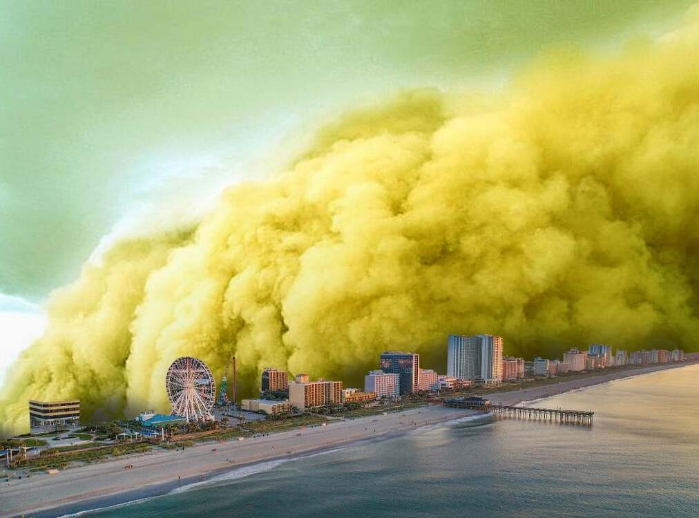 Massive pollen storm engulfs Myrtle Beach, SC in pictures and videos ...